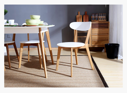 Minimalist Modern Design Solid Wood and MDF Dining Chair - Made Minimal