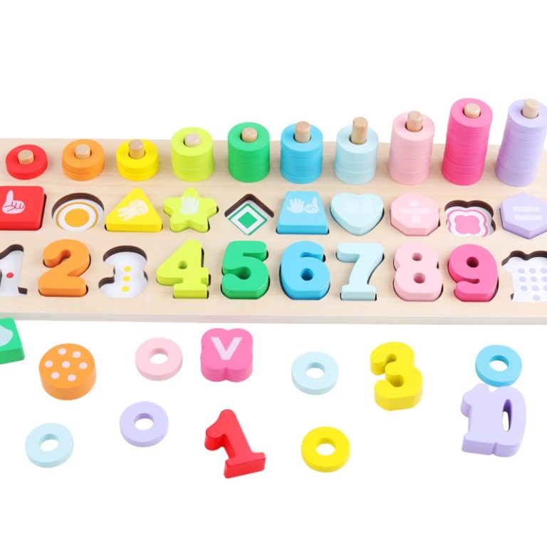 Kid's Wooden Puzzle Math Toy - Made Minimal